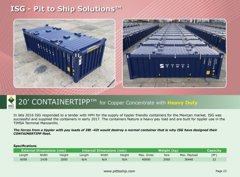 Copper Concentrate with Heavy Duty | Pit To Ship Solutions