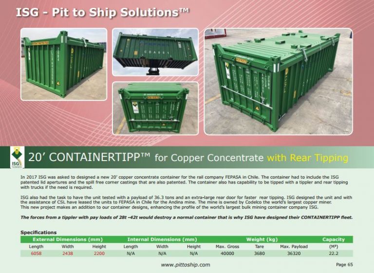 Copper Concentrate with Rear Tipping - Intermodal Solutions Group